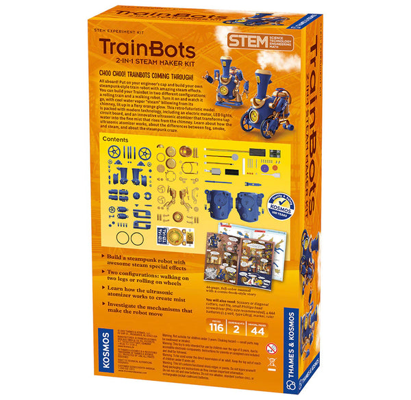 TrainBots: 2-in-1 STEAM Maker Kit – Exploratorium